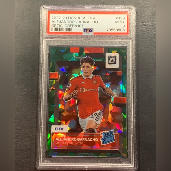 Panini | Other | 22223 Donruss Optic Alejandro Garnacho Green Ice Fifa ...